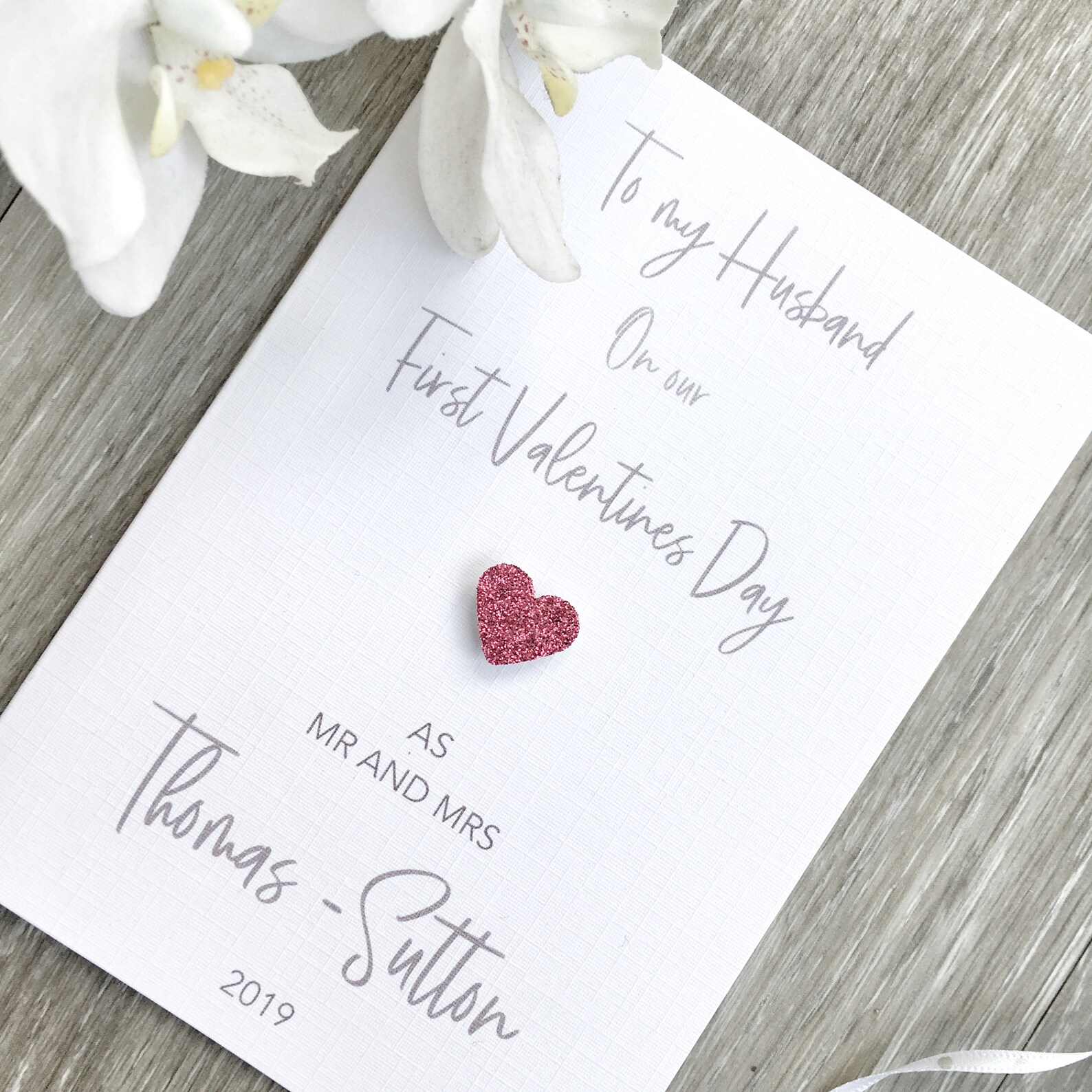 Personalised First Valentine Card for Your Husband or Wife on | Etsy