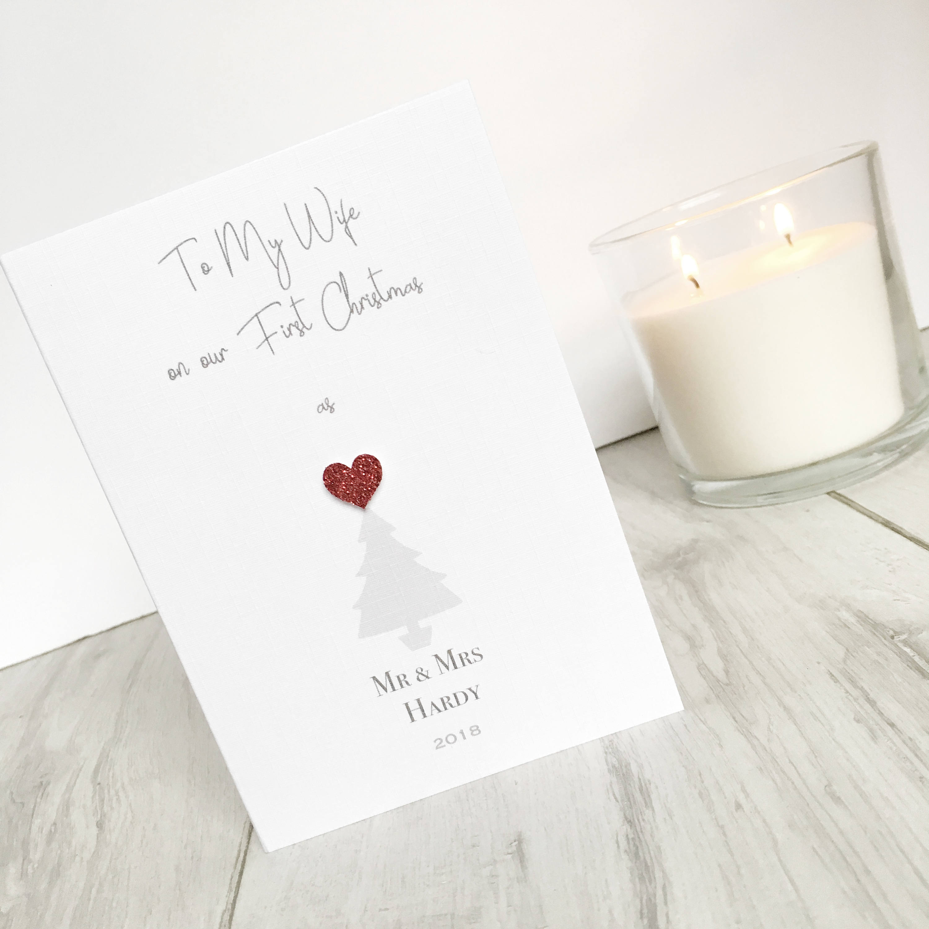 Personalised First Christmas Card, First Christmas Card, Wife's First ...