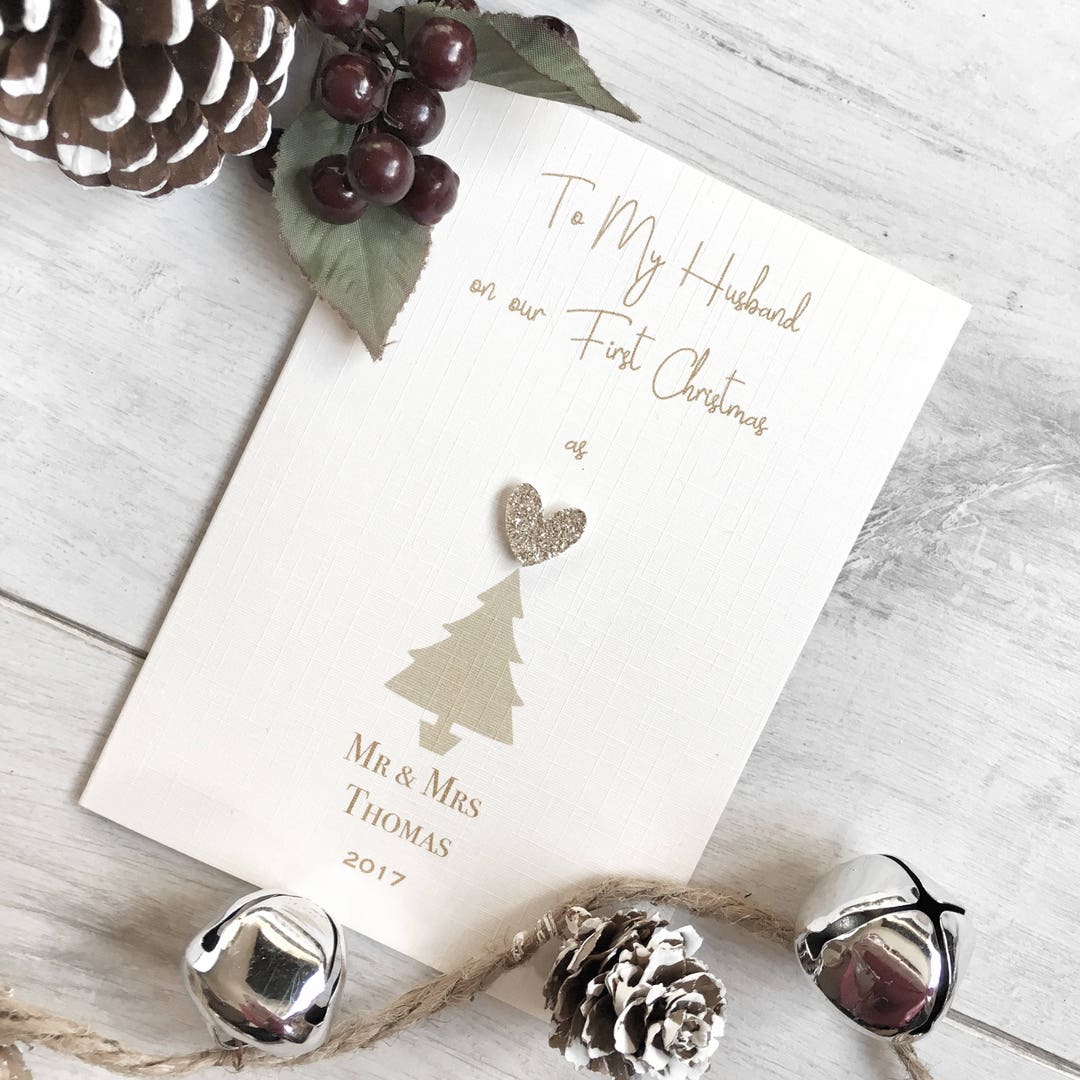 Personalised First Christmas Card, First Christmas Card, Husband's ...