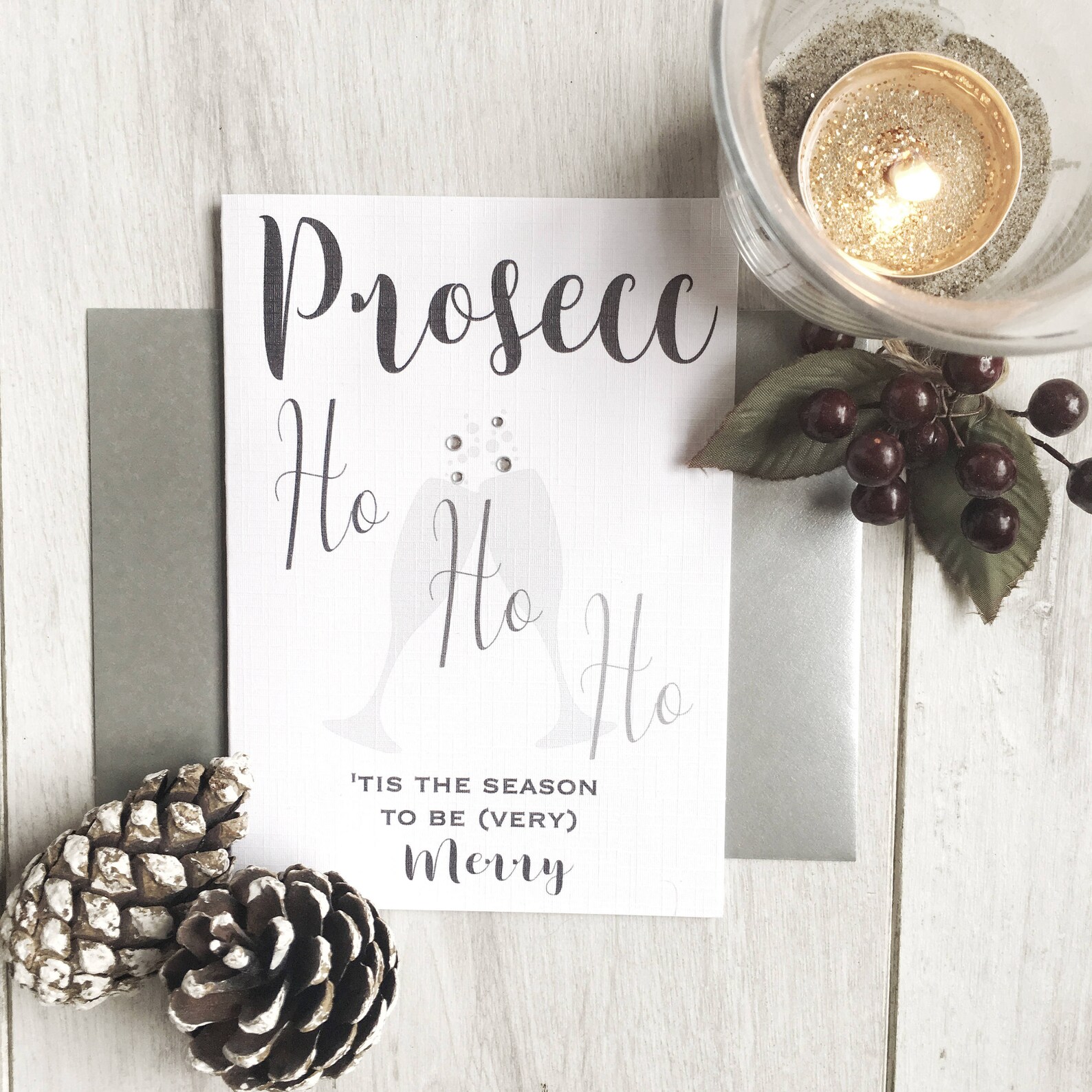 Prosecco Card Prosecco Christmas Card Friends Prosecco Card - Etsy UK