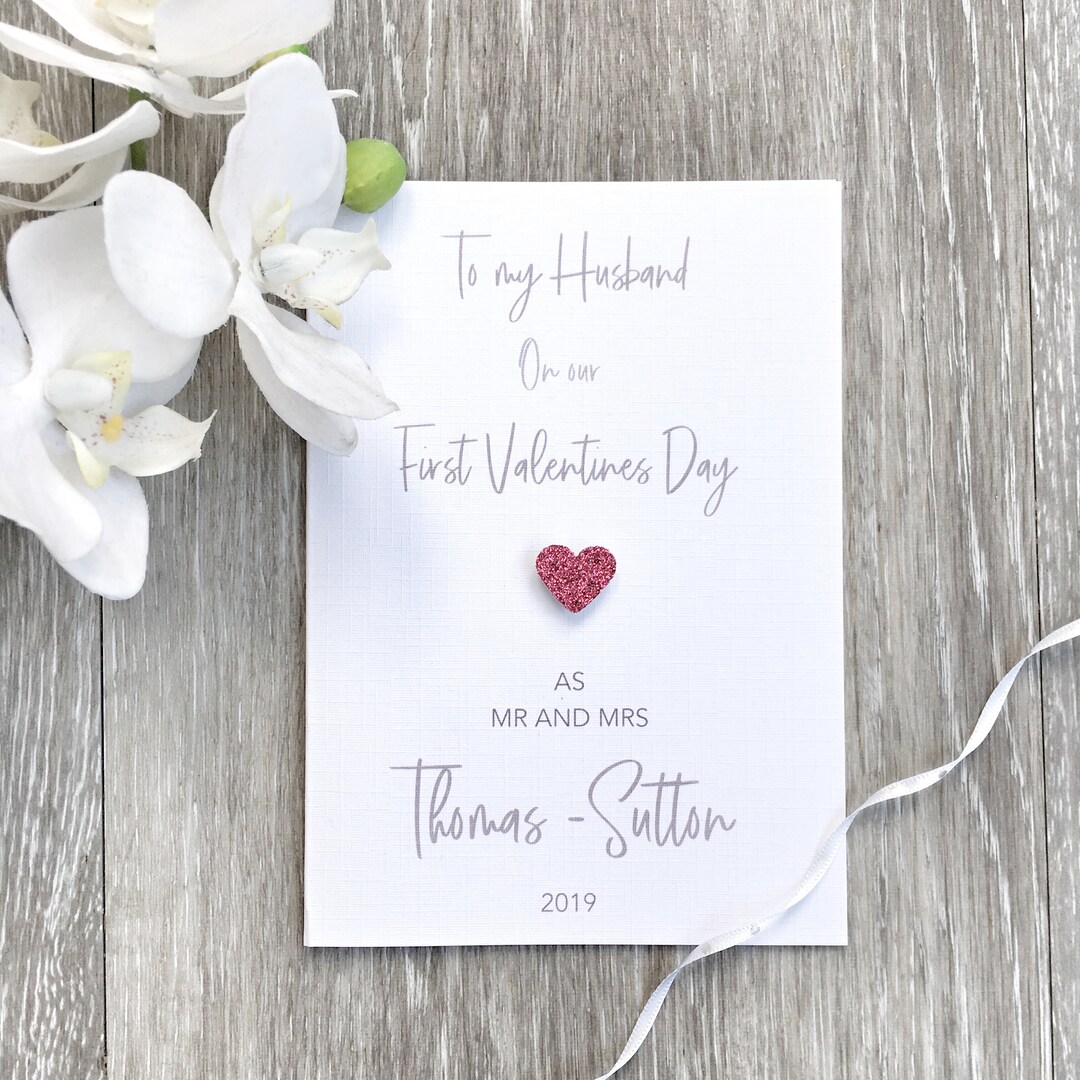 Personalised First Valentine Card for Your Husband or Wife on ...