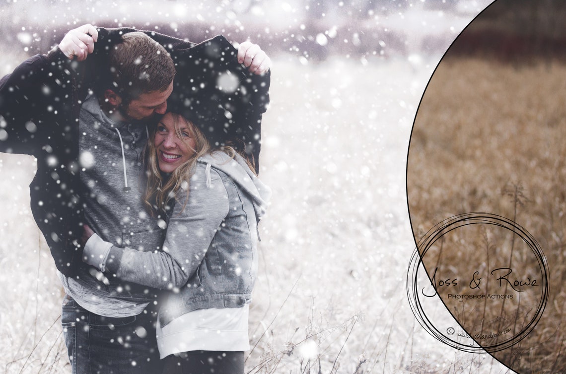 Snowman Snow Photoshop Action and Snow Fall Overlays - Etsy Australia