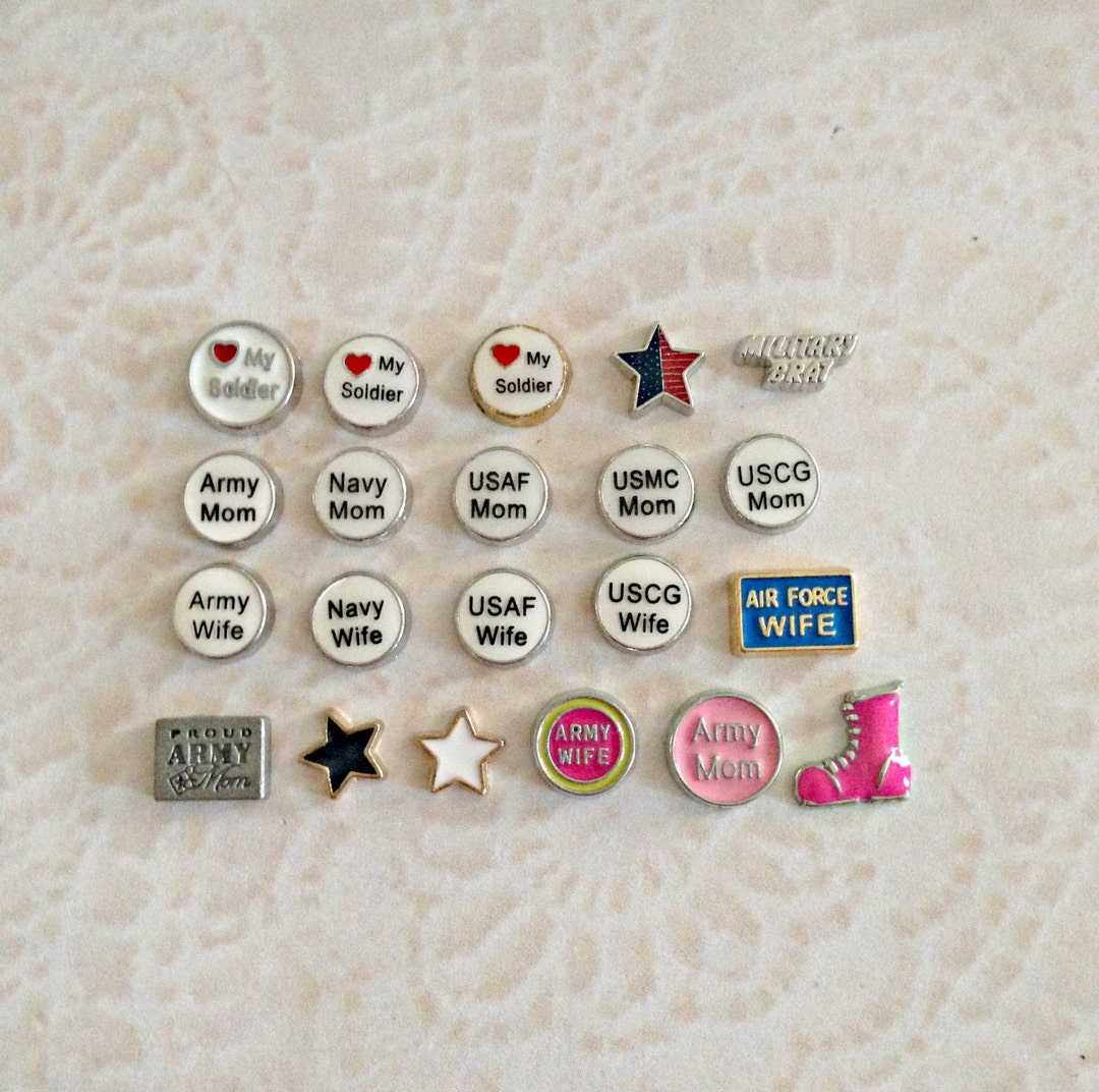 Military Family Floating Charms for Memory Lockets - Etsy