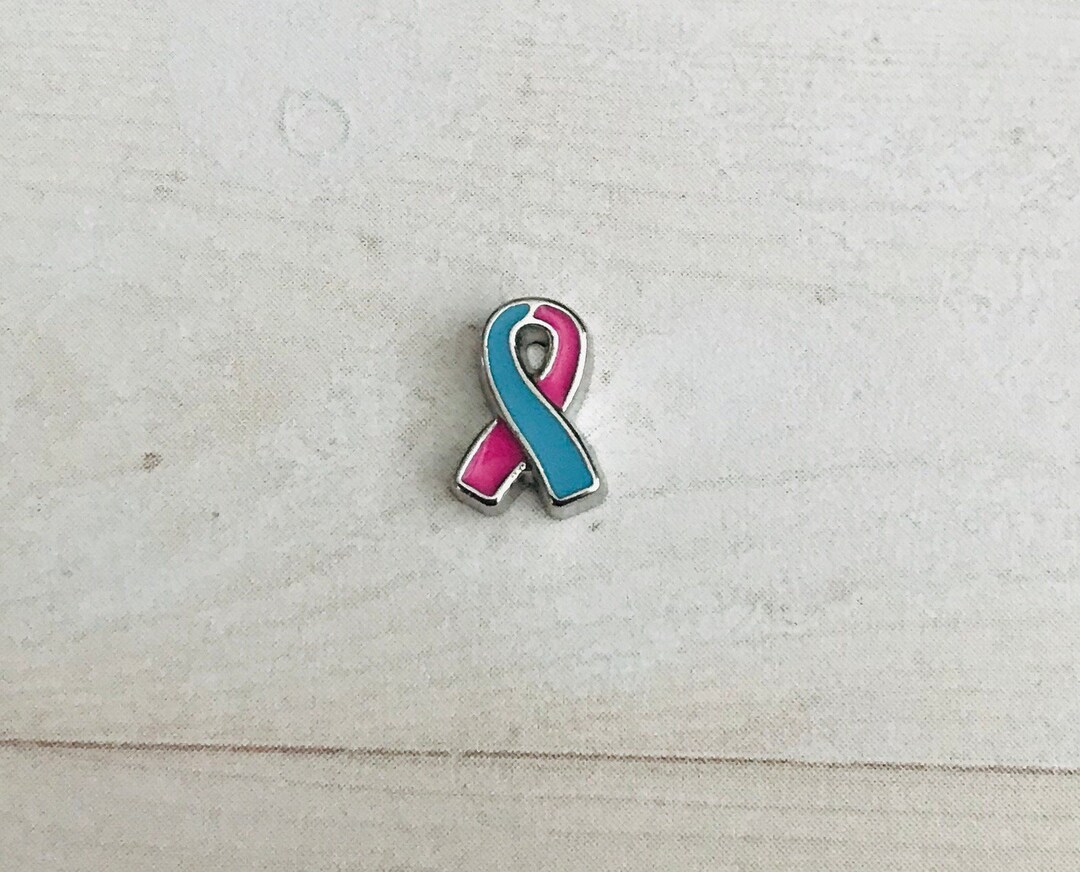 Prenancy Loss and Sids Awareness Ribbon Floating Charm for Memory ...