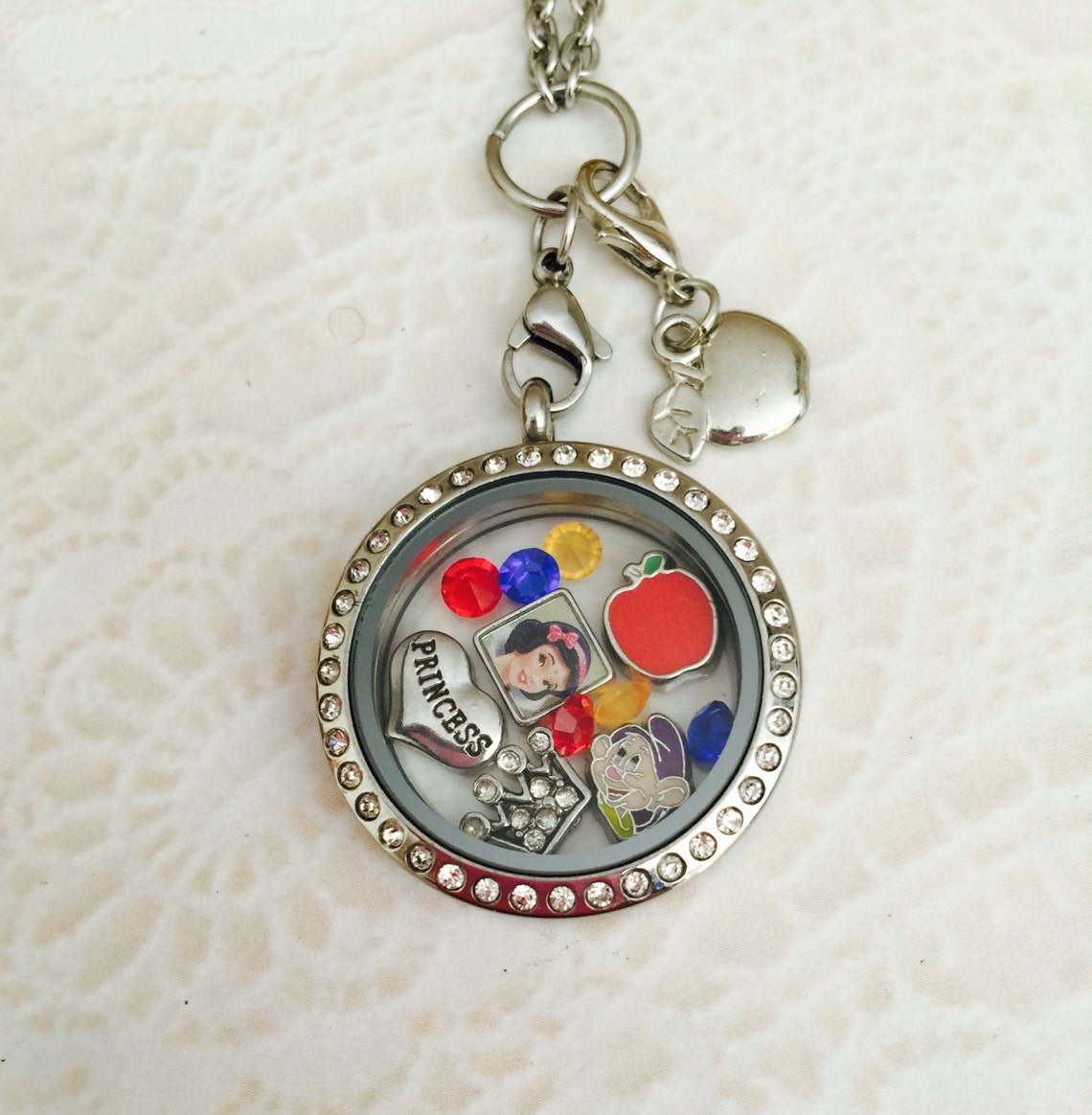 Snow White Inspired Sliver Stainless Steel Memory Locket Comes - Etsy