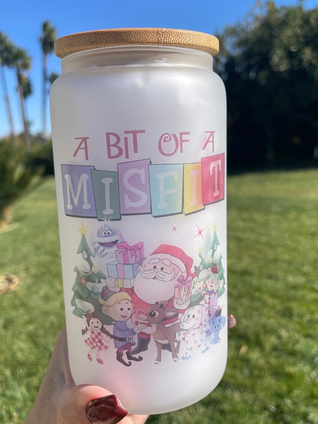 A Bit of A Misfit Christmas Frosted 16oz Libby Can Glass - Etsy