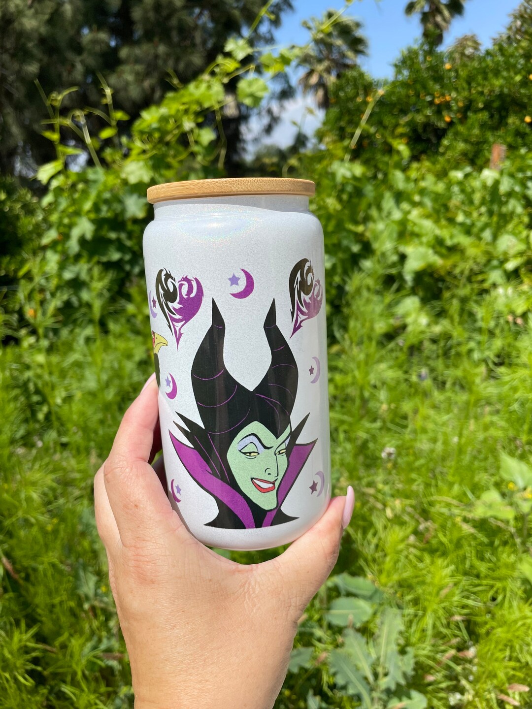 Maleficent Evil Quee Shimmer holographische 16oz Libby Dose aus Glas - Etsy.de