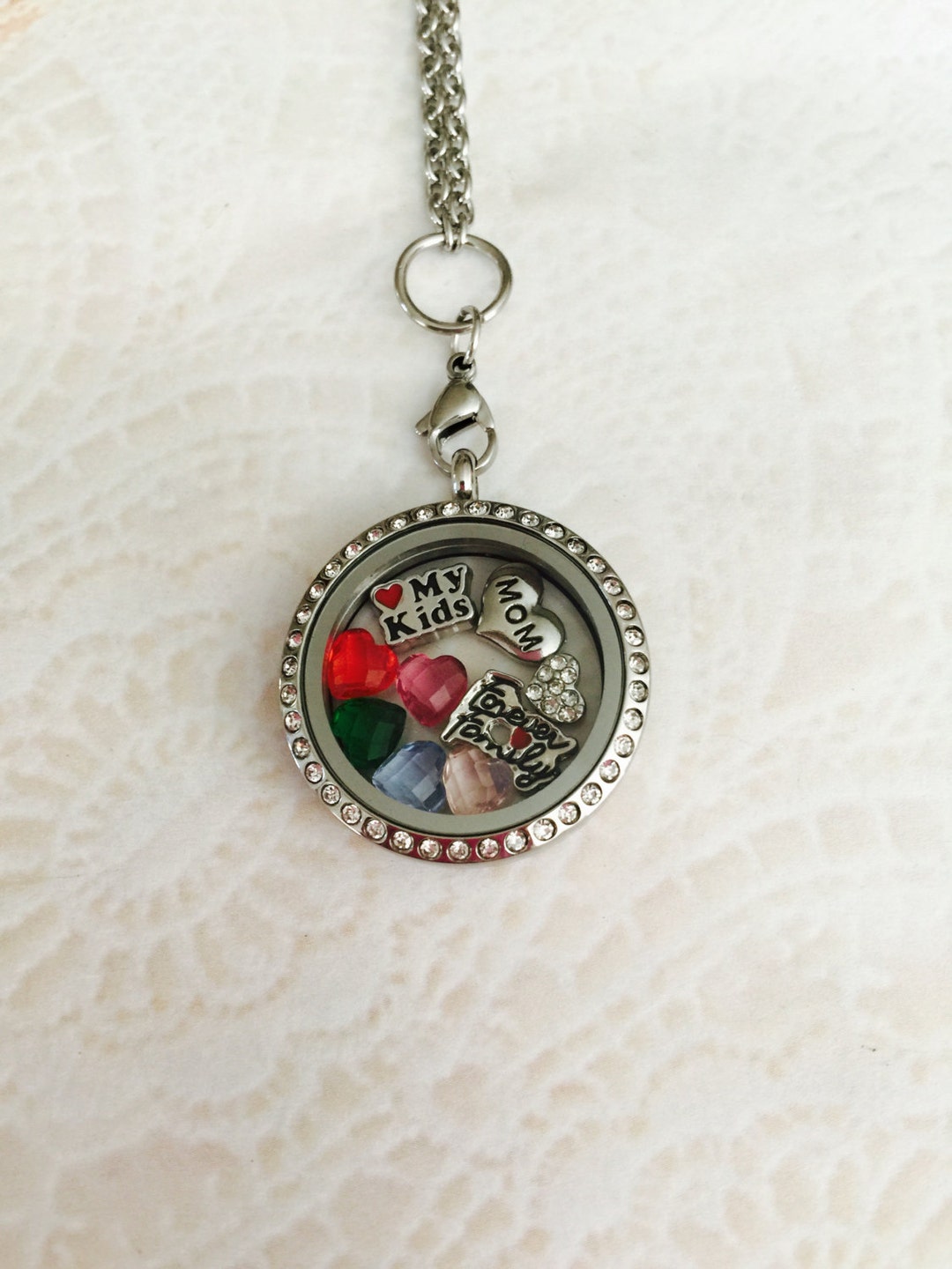 Mom Memory Locket Large Stainless Steel With Choice of Change - Etsy