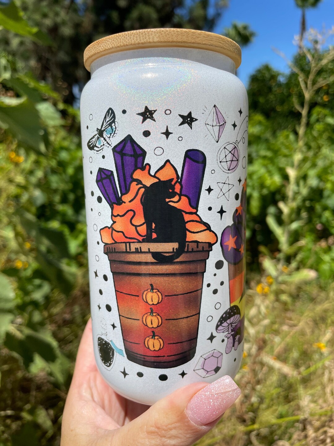Hocus Pocus Coffee Shimmer 16oz Libby Can Glass - Etsy