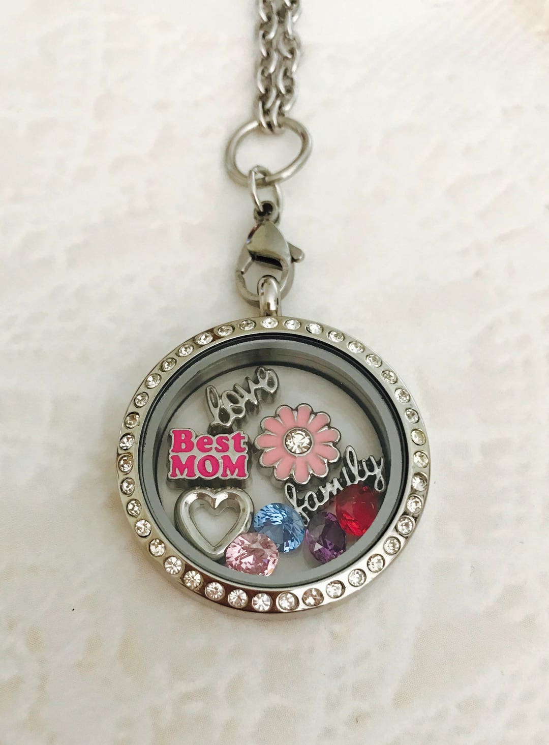 Best Mom Memory Locket Stainless Steel Choice of Chain Size - Etsy