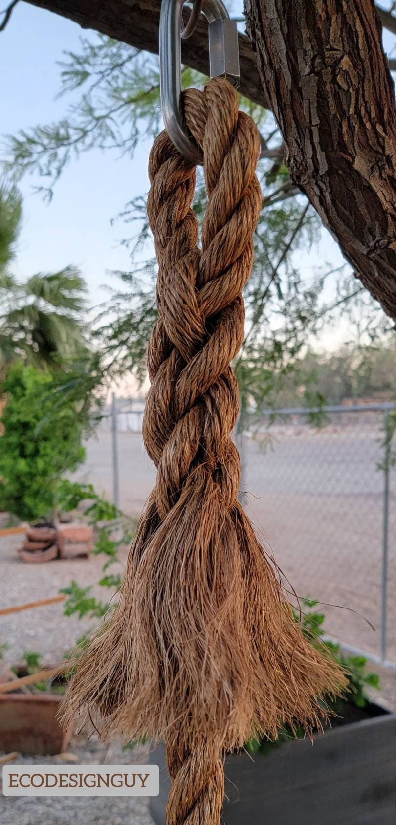 Decorative Tassel-top Manila Rope for Porch Swings - Natural Braided ...