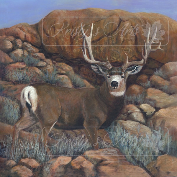 Mule Deer Paintings - Etsy