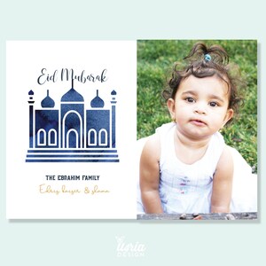 Modern Eid Card. Modern Eid Photo Greeting Card. Modern Eid Greetings ...