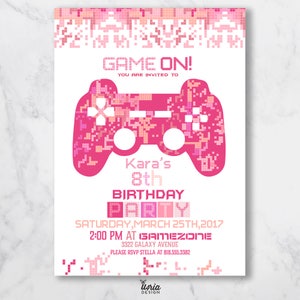 Video Game Invitation. Gaming Invitation. Video Game Console Invite ...