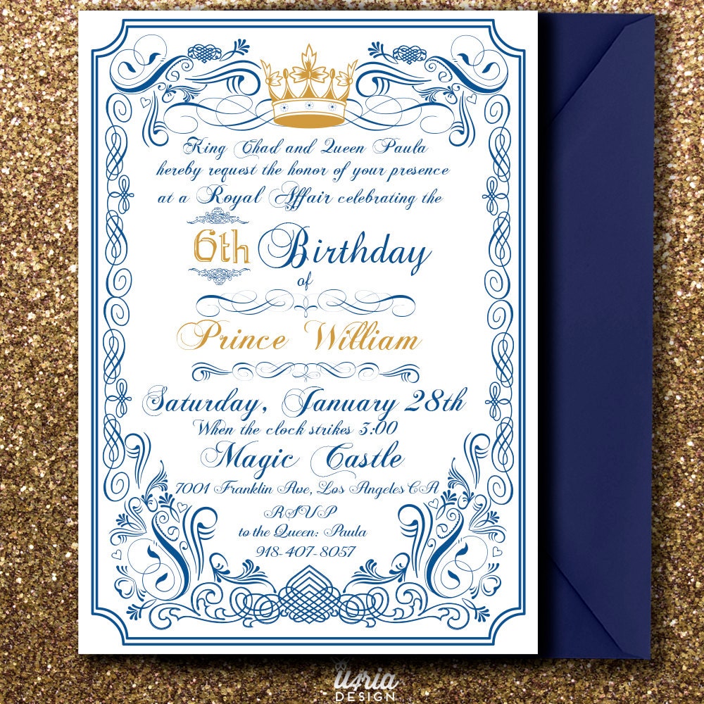 Invitación de cumpleaños de Royal Princess. Invitación de cumpleaños ...