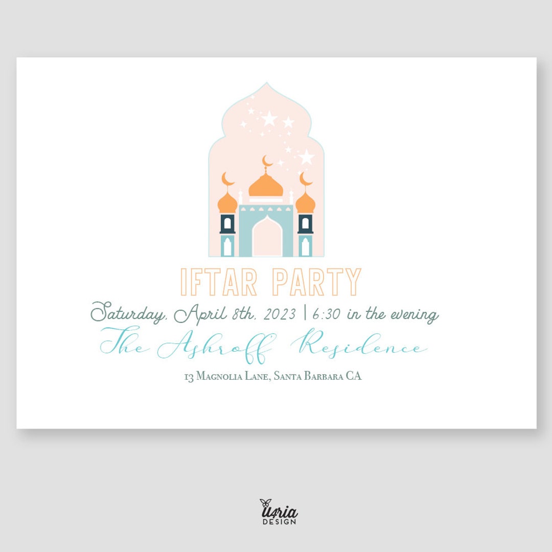 Iftar Party Invite. Modern Iftar Invitation. Iftar. Iftar Party ...