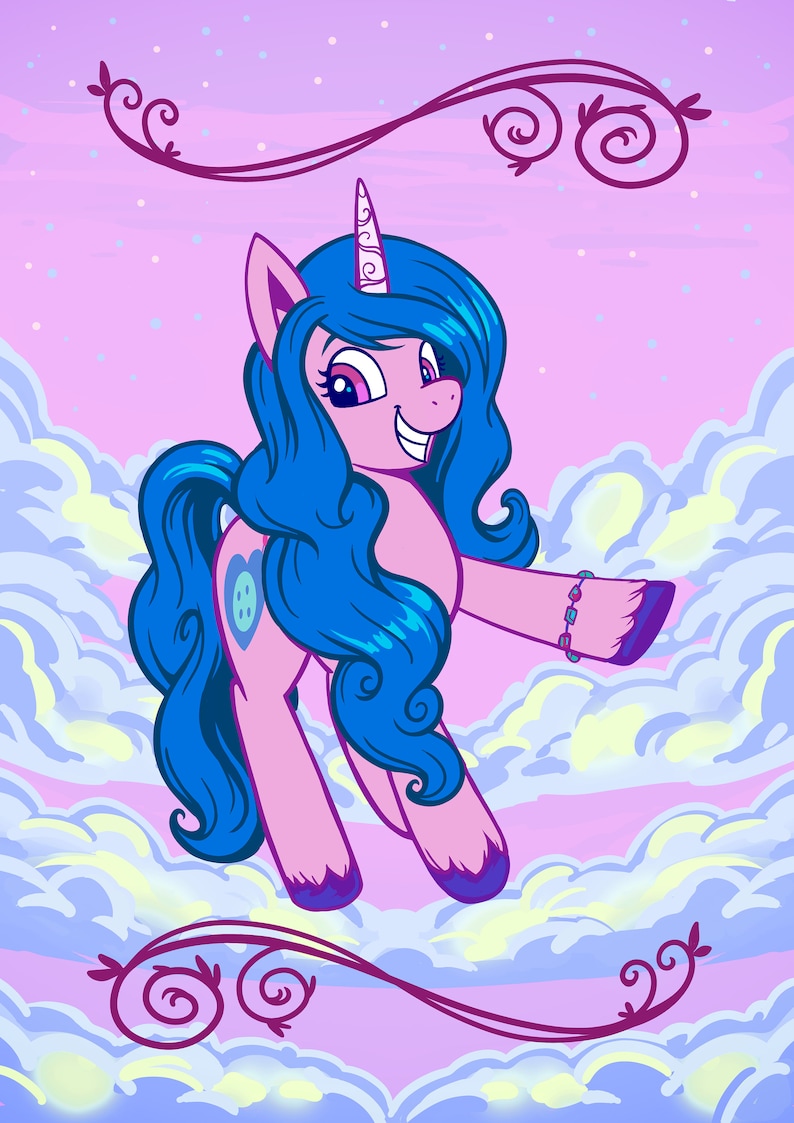My Little Pony G5 Izzy Moonbow Character Print - Etsy