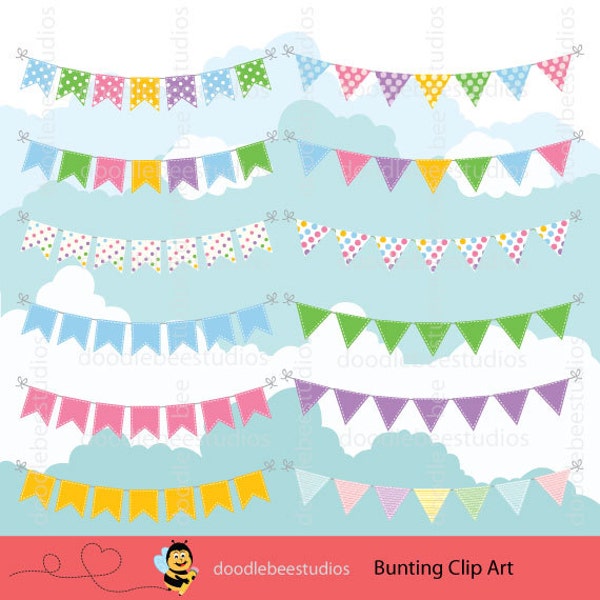 Bunting Clip Art - Etsy