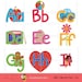 ABC Clipart Set, Alphabet Clip Art, ABC Clip Art, Stitched Alphabets, A ...