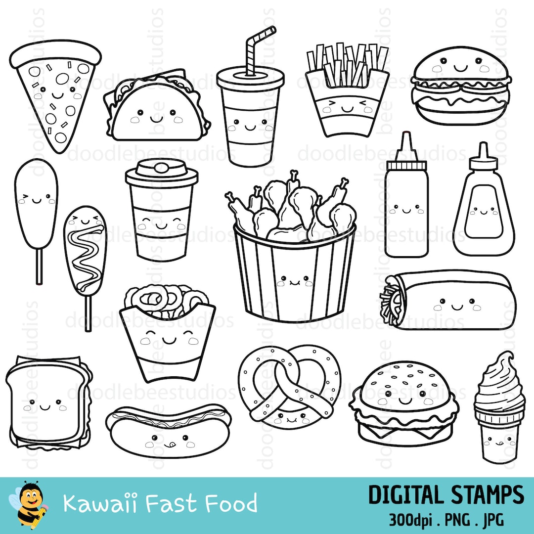 Kawaii Fast Food Clipart, Kawaii Fast Food Clipart, Cute Fast Food ...