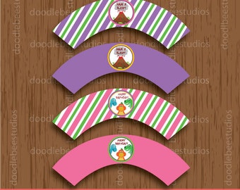 Dinosaur Fossil Party Birthday Printable Cupcake Wrapper Kit - Etsy Canada