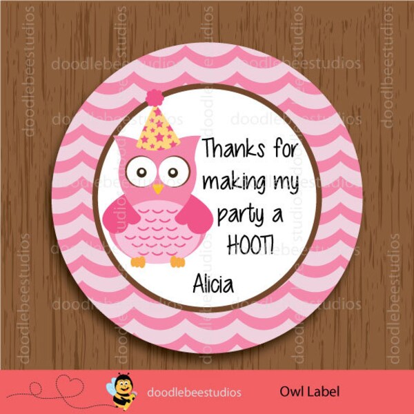 Owl Favor Tags - Etsy