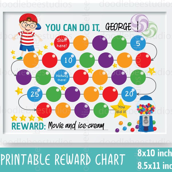 Gumball Reward Chart - Etsy