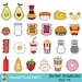 Valentine's Day Food Pairs Clipart, Valentine's Day Clipart, Perfect ...