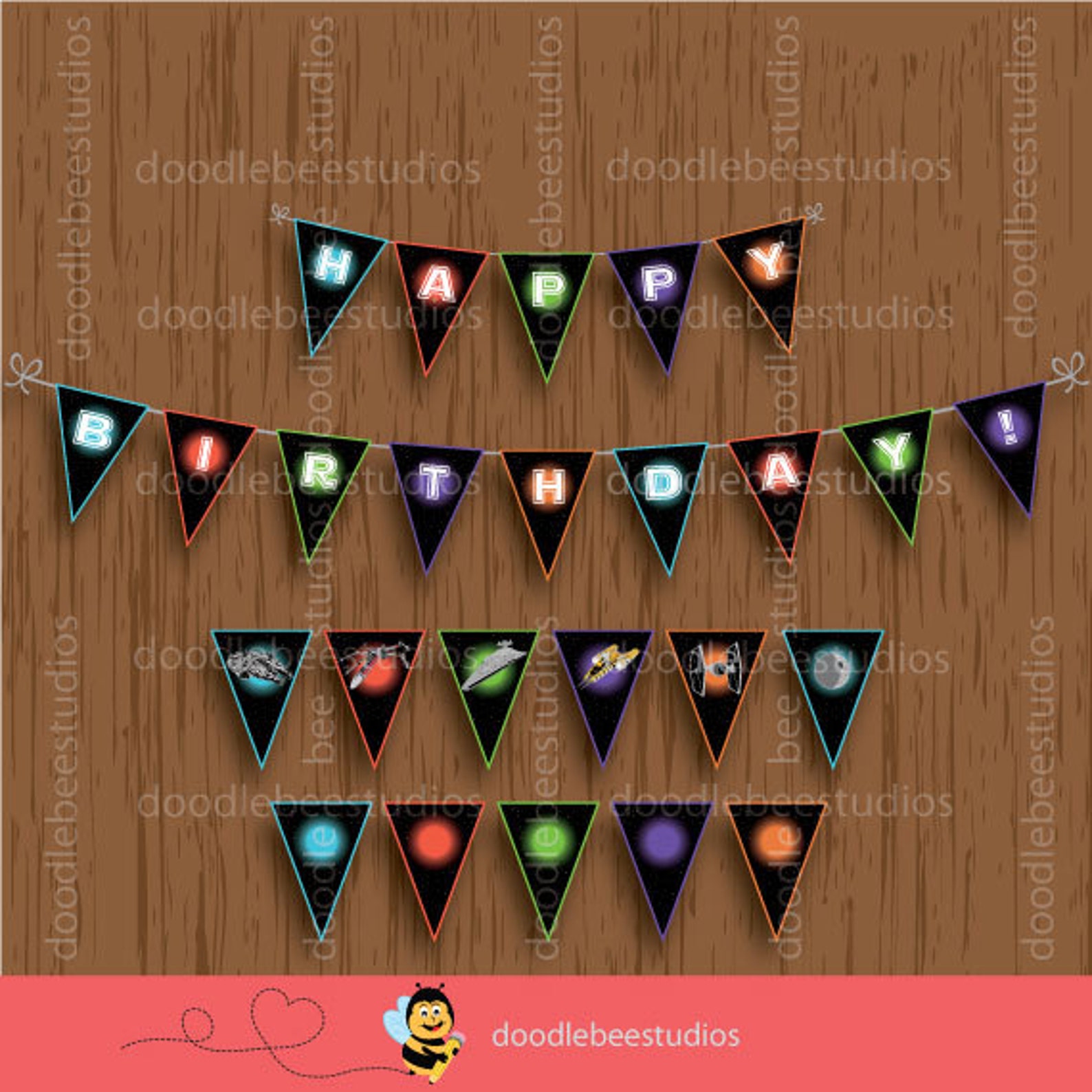 Star Wars Banner Printable Star Wars Banner Star Wars | Etsy