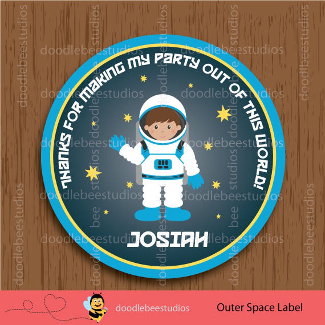 Outer Space Favor Tags, Astronaut Favor Tags, Astronaut Labels, Outer ...