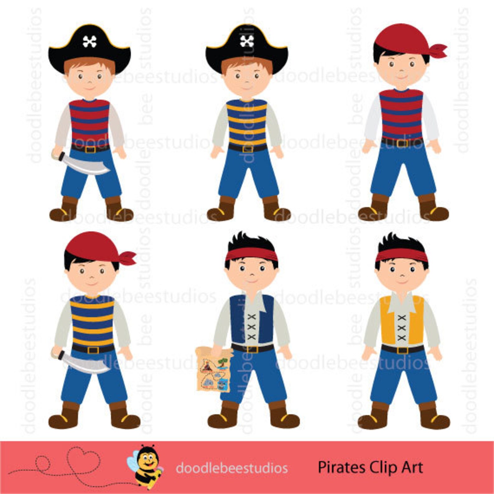 Pirates Clipart Pirates Clip Art Pirate Clipart Pirate Clip - Etsy