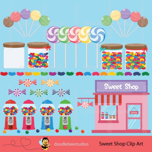 Sweet Shop Clip Art - Etsy