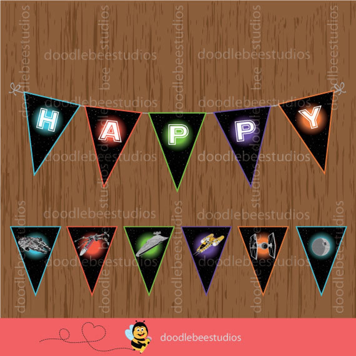 Star Wars Banner Printable Star Wars Banner Star Wars | Etsy