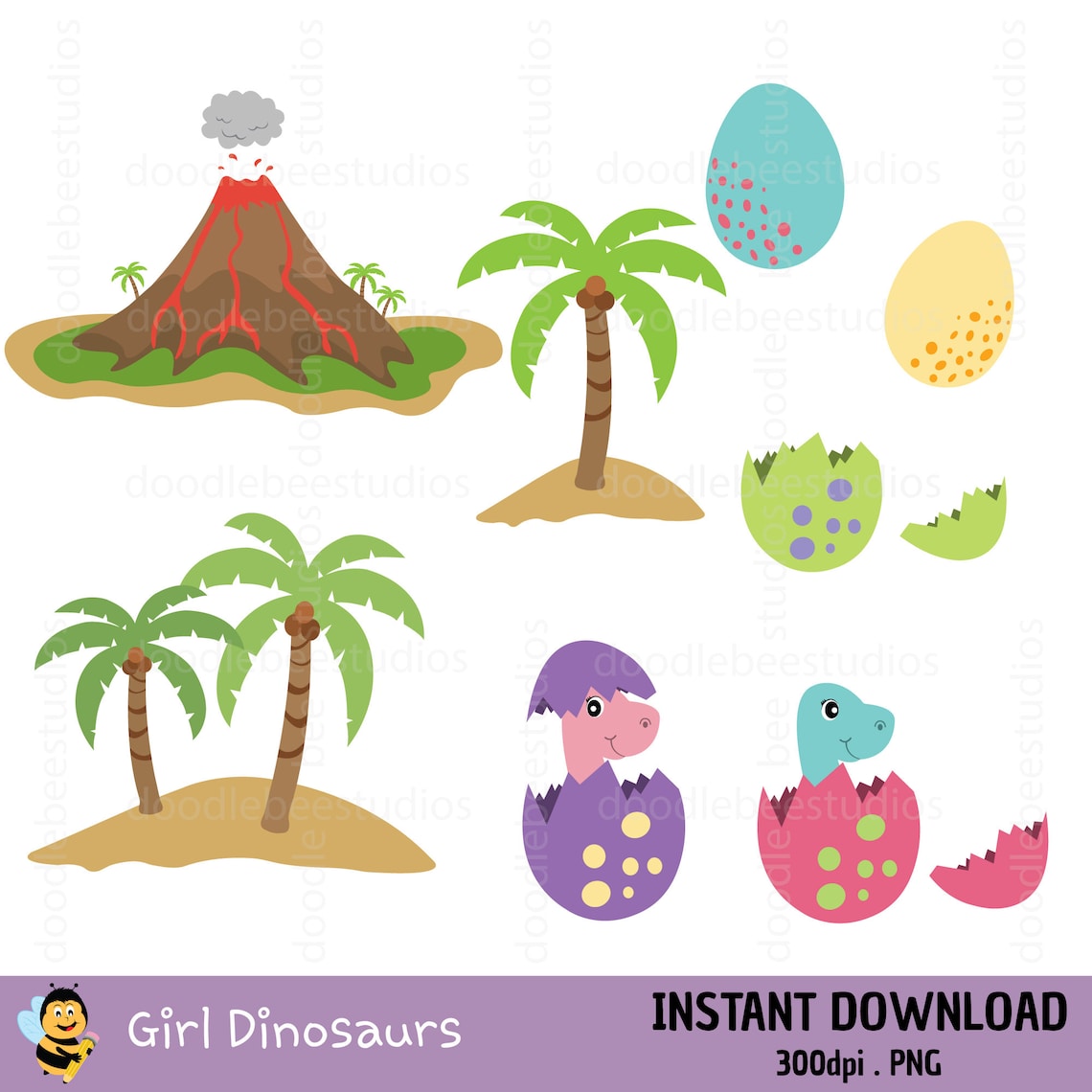 Girl Dinosaur Clipart Dinosaur Clipart Cute Dinosaur Clip - Etsy Canada