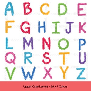 40% OFF! Alphabet Clipart Bundle Set, Numbers Clip Art, Stitched ABC ...