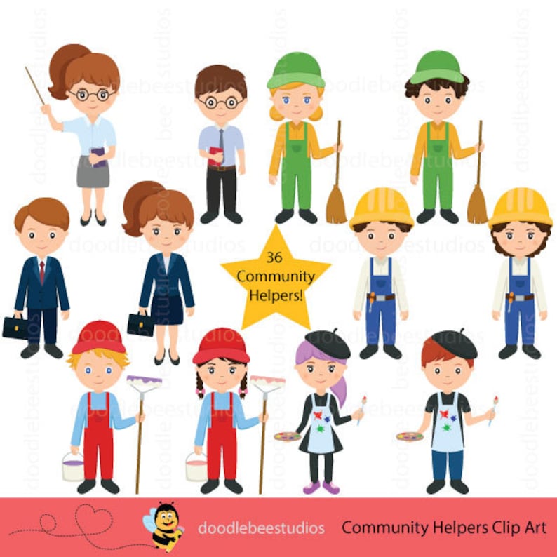 Community Helpers Clipart Community Clipartcareer Day - Etsy