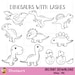 Dinosaur Digital Stamps, Dinosaur Clipart, Cute Dinosaurs, Dinosaur ...