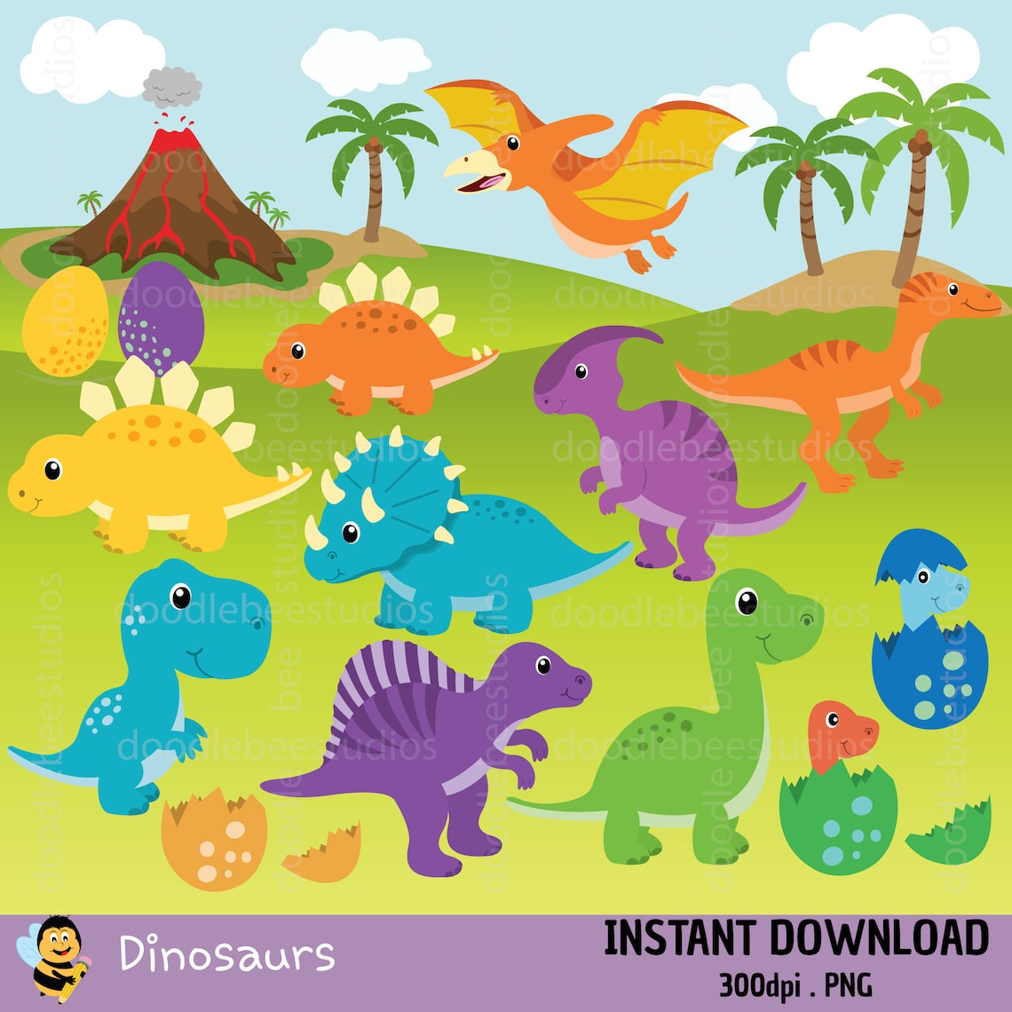 Dinosaur Clipart, Cute Dinosaurs, Dinosaurs Clipart, Dinosaur Clip Art ...