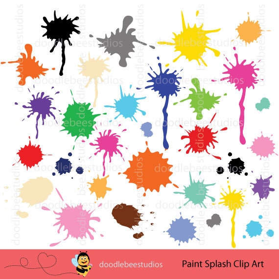 Paint Splash Clipart, Paint Splashes Clip Art, Paint Clipart, Ink Blots ...