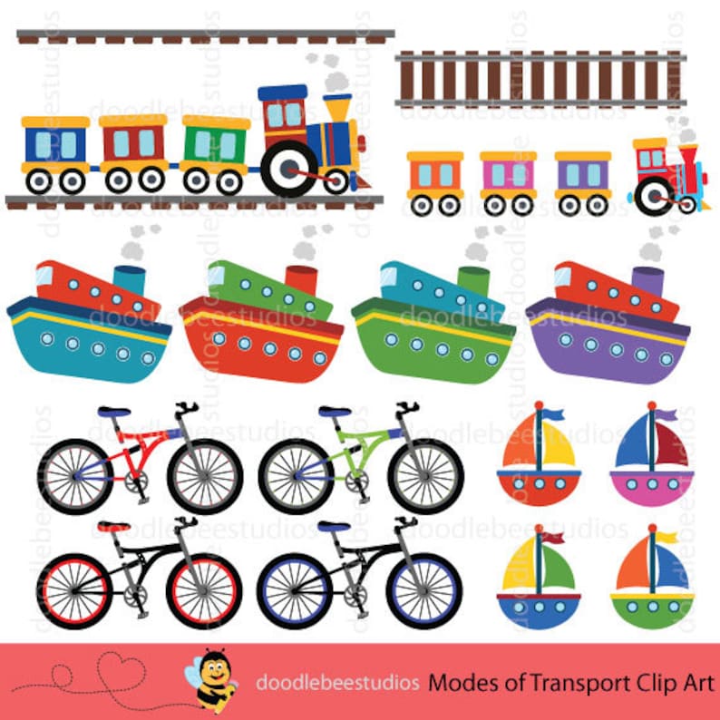 Transportation Clipart Vehicles Clip Art Transport Clipart - Etsy