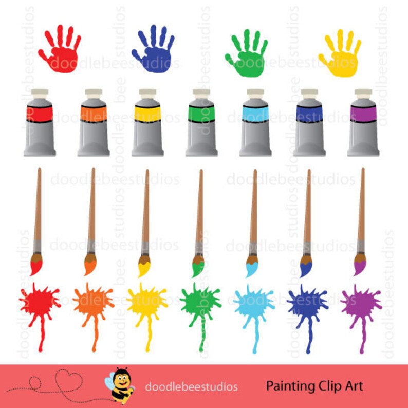 Painting Clipart, Paint Clipart, Art and Craft Clipart, Paint Splatter ...