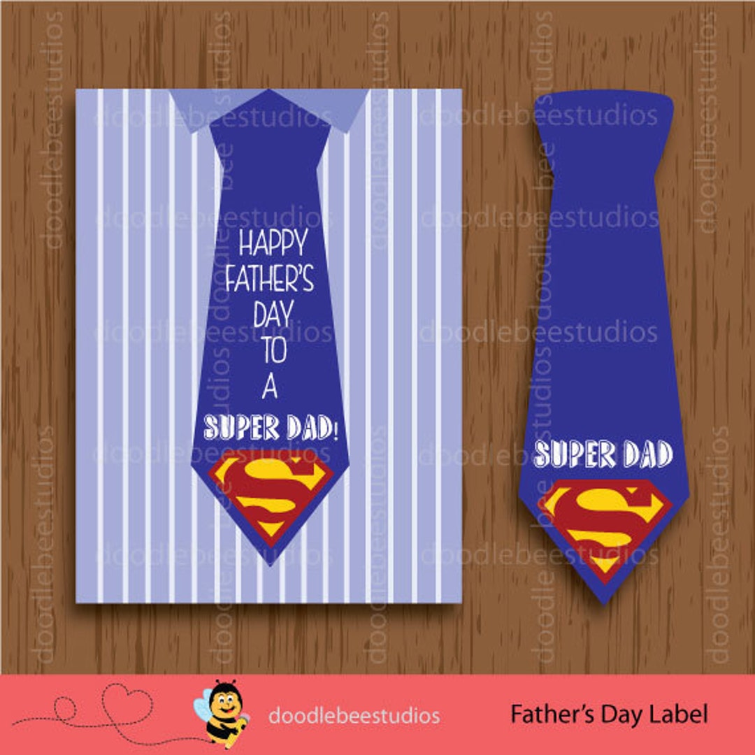 Father's Day Labels, Printable Father's Day Labels, Father's Day Ties ...