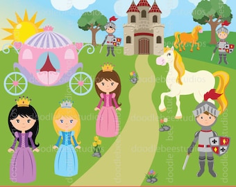 Fairytale Princess Digital Clipart Set For-personal and - Etsy
