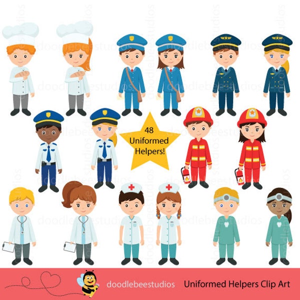 Community Helpers Clipart - Etsy