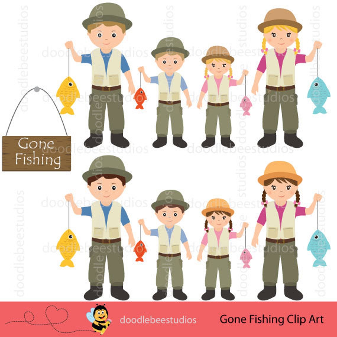 Fishing Clipart, Gone Fishing Clipart, Gone Fishin Clipart, Fishing ...