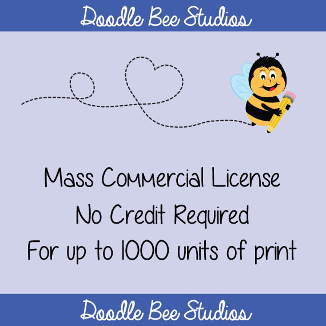 Mass Commercial License for up to 1000 Units, No Credit Required - Etsy