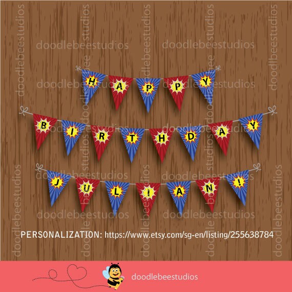 Superheroes Banner Printable Superhero Banner Superhero | Etsy
