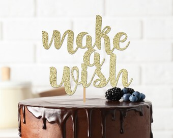 Make a Wish Cake Topper - Etsy