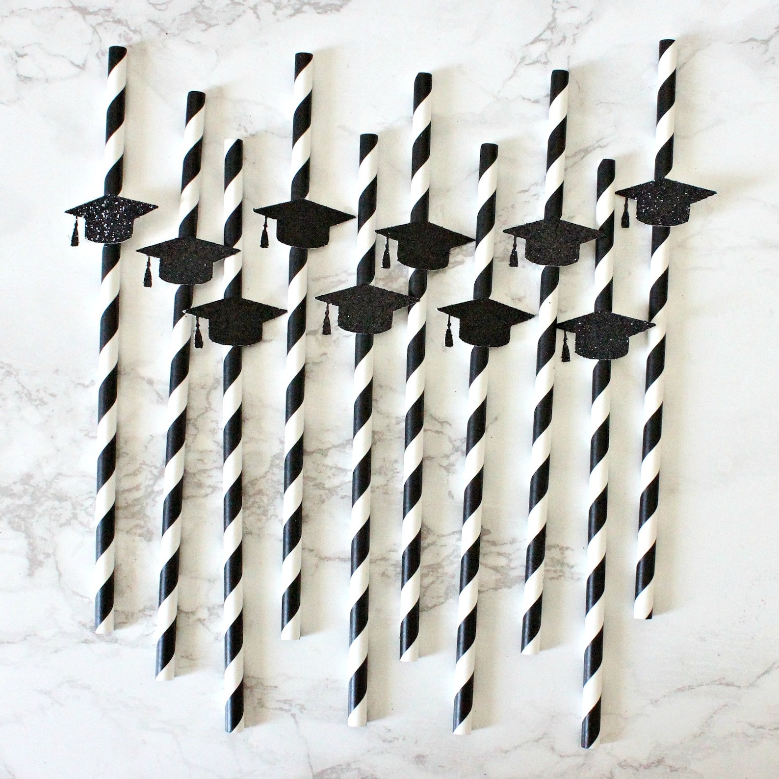 10 Glitter Graduation Straws Graduation Gift for Him - Etsy