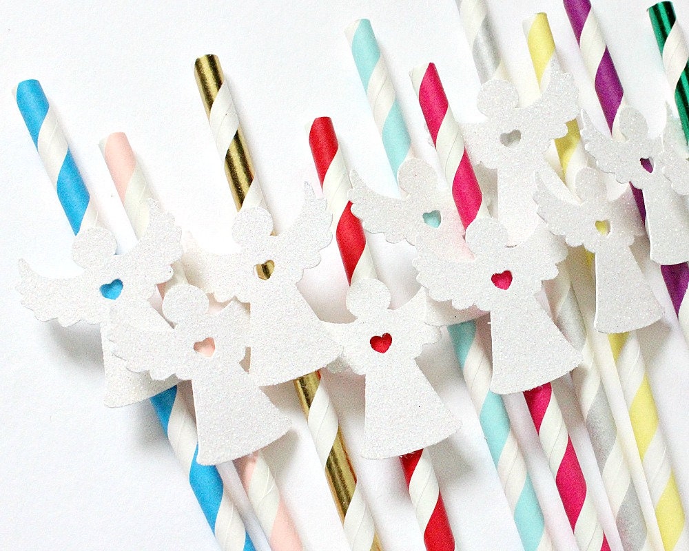 Pack of 10 Angel Wings Party Straws Birthday Party Celebration | Etsy UK